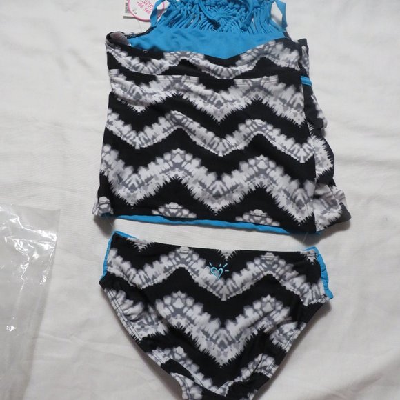 Justice | Swim | Girls Justice Tankini Blue Crochet | Poshmark